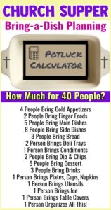 Church Supper Recipes for a Crowd-21 Ideas For Large Groups