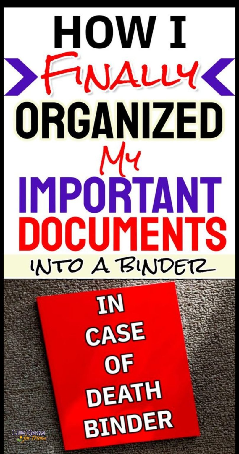 Important Documents Binder Checklist and Printable Organizer PDF Worksheets