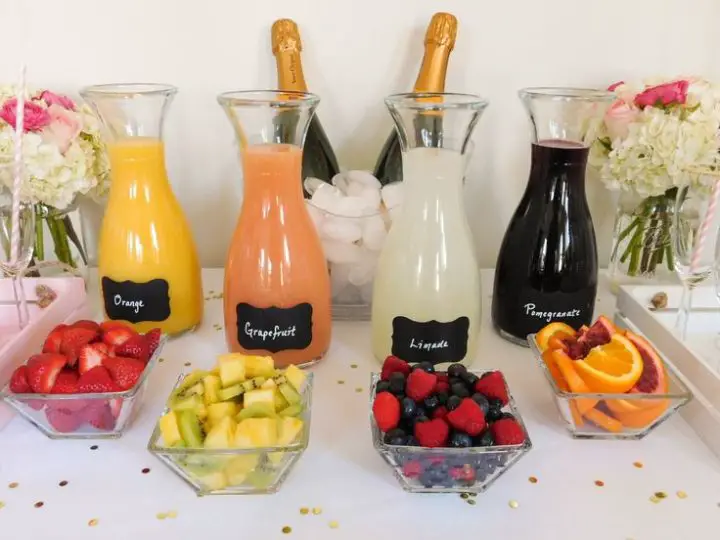 29 DIY Mimosa Bar Set Up Ideas For The Perfect Brunch, Shower or Party