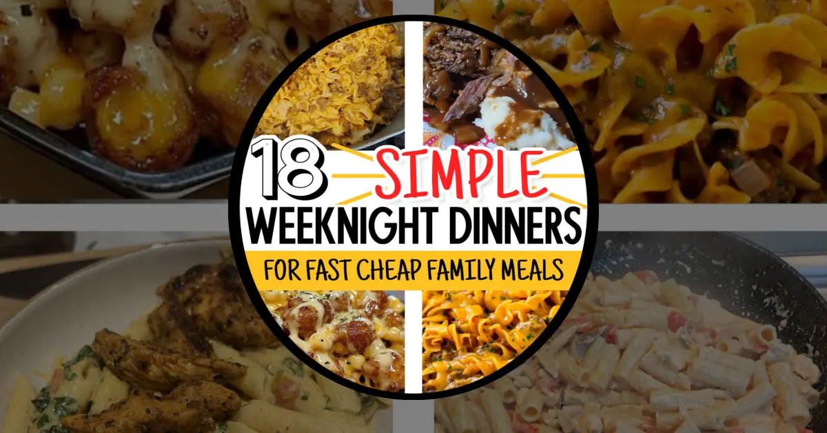 18 Simple Weeknight Dinners For Fast CHEAP Family Meals